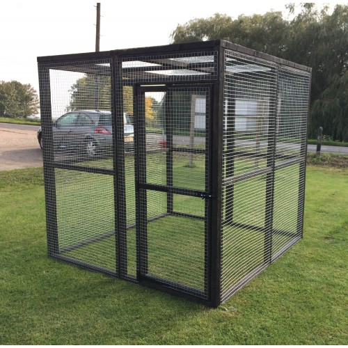 Black Animal Run 6ft Dog, Cat, Rabbit, Chicken Enclosure